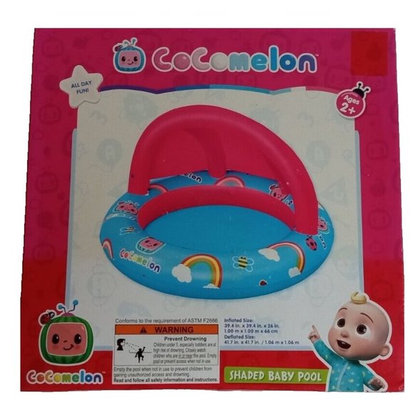 Cocomelon | Toys | Cocomelon Baby Toddler Inflatable Shaded Pool 394 X ...